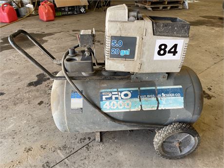 Dunkle Auction Services - DEVILBISS Pro 4000 Portable Air Compressor w ...