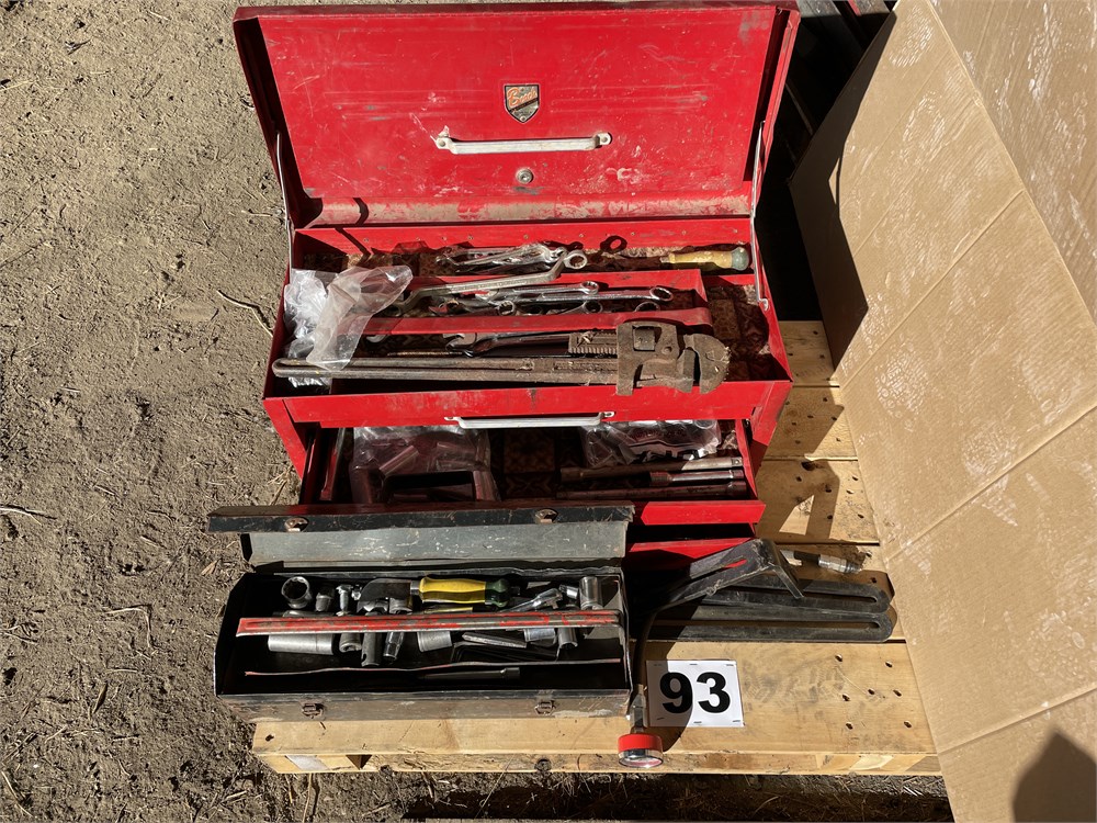 Dunkle Auction Services - (2) Metal Toolboxes w/ Contents Including ...