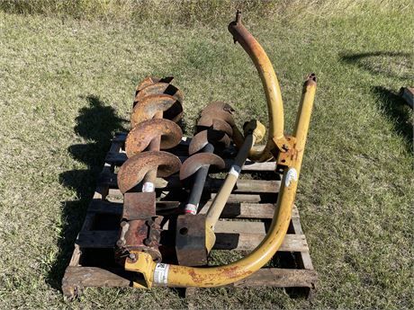 Dunkle Auction Services - 3 Pt. Hitch Post Hole Auger w/ 9" & 12 ...