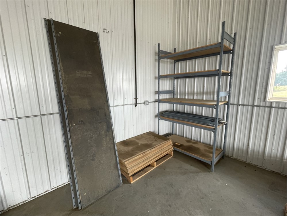 Dunkle Auction Services - Shelving Unit 2 Ft. Deep x 4 Ft. Long x 8 Ft ...