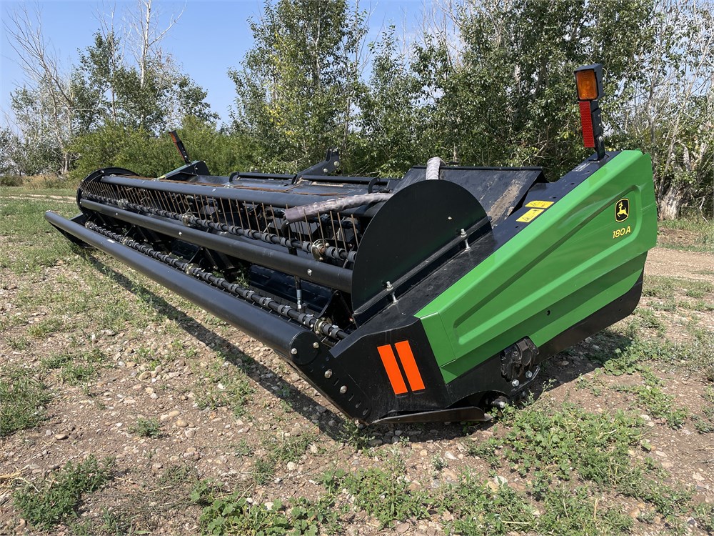 Dunkle Auction Services - 2015 JOHN DEERE 180A Platform Auger Hay ...