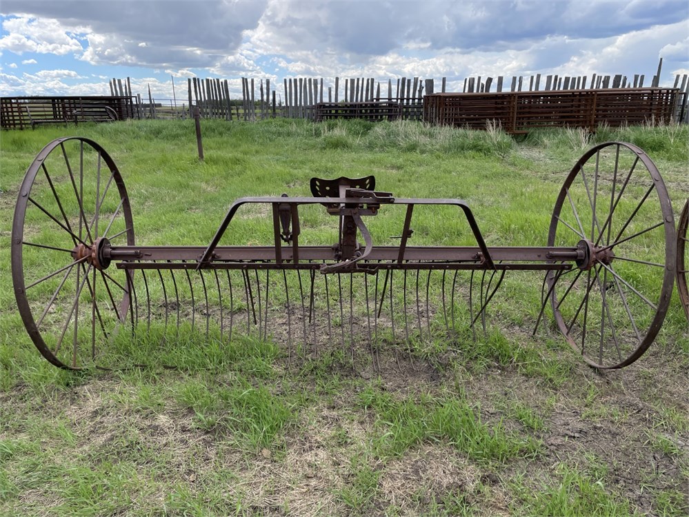 Dunkle Auction Services - COCKSHUTT Vintage 10 Ft. Horse Drawn Dump Rake