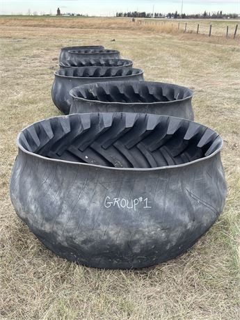 Dunkle Auction Services - Quantity of (6) Assorted Tire Troughs - Group #1