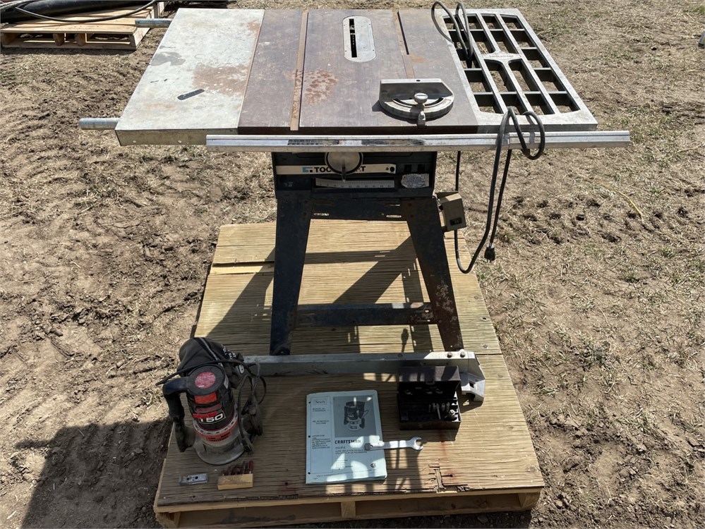 Dunkle Auction Services - TOOLKRAFT Metal Tablesaw & CRAFTSMAN 150 ...